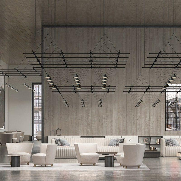 Suspenders 96" x 72" Truss-Suspended Gridscape with 16" V-Line Downlig