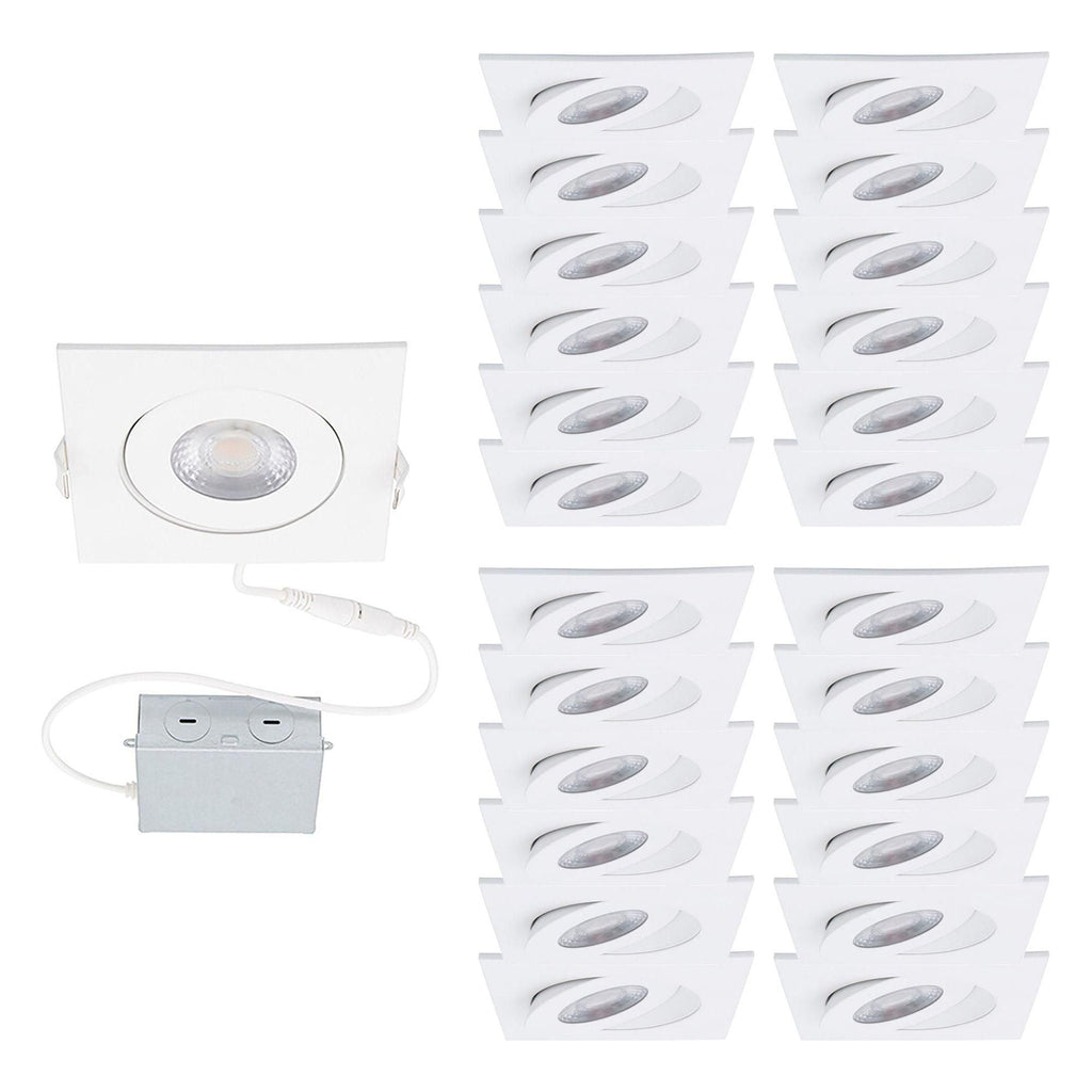 Lotos 4" LED Square Adjustable Recessed Kit (Pack of 24) – Lights Canada